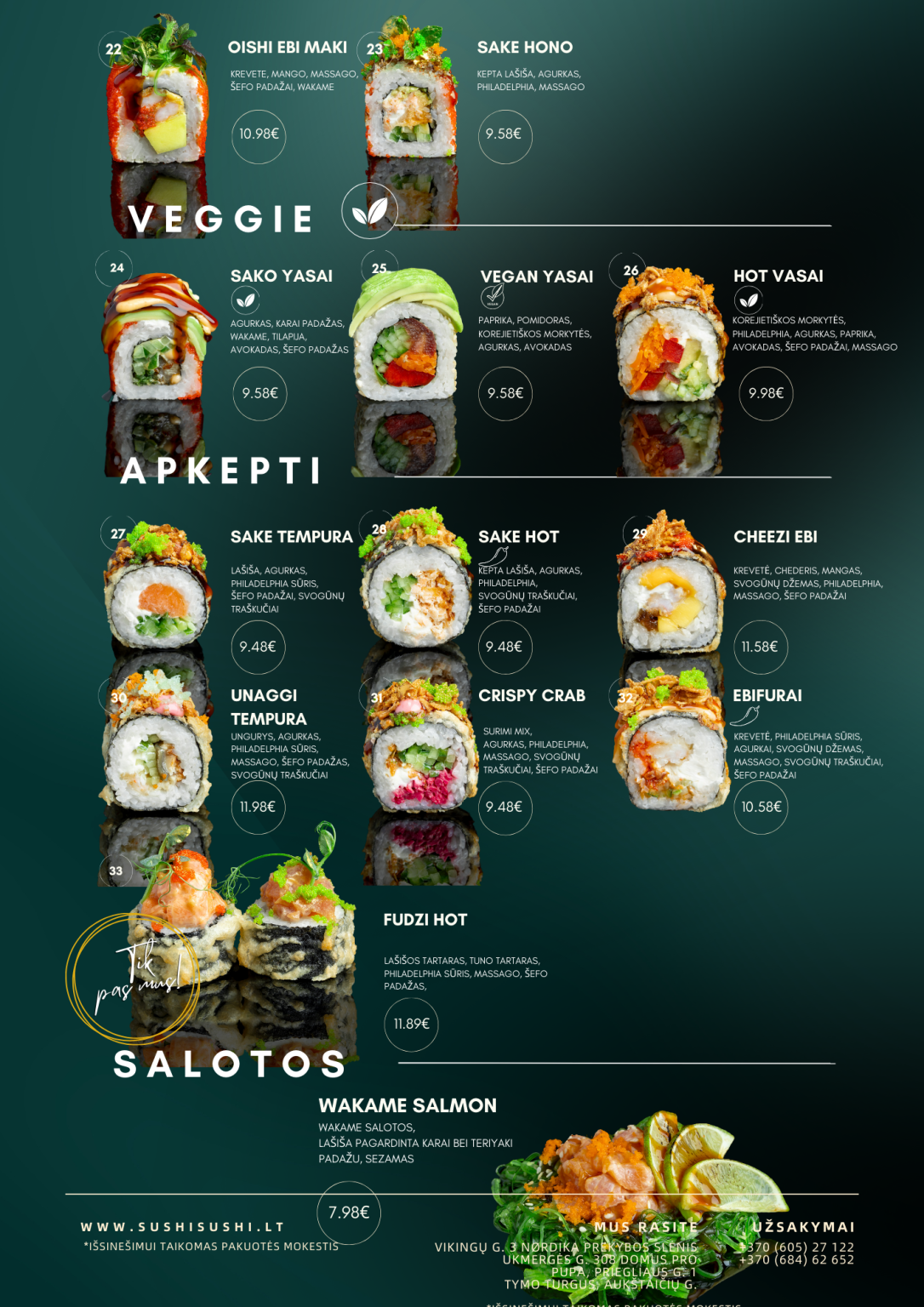 SUSHI SUSHI MENIU – SUSHI SUSHI | VILNIUJE