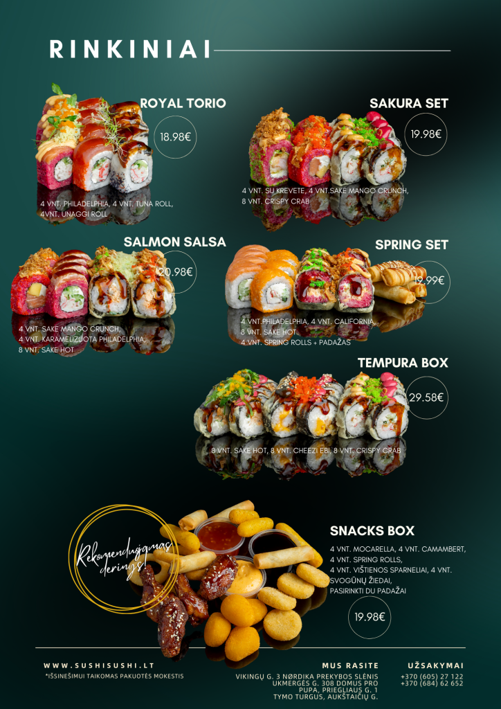 SUSHI SUSHI MENIU – SUSHI SUSHI | VILNIUJE