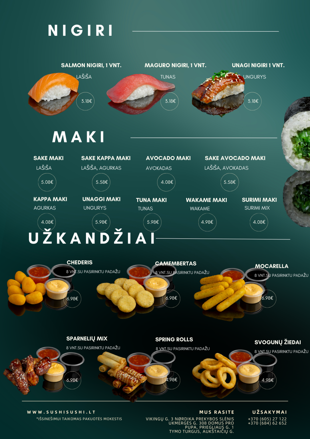 SUSHI SUSHI MENIU – SUSHI SUSHI | VILNIUJE